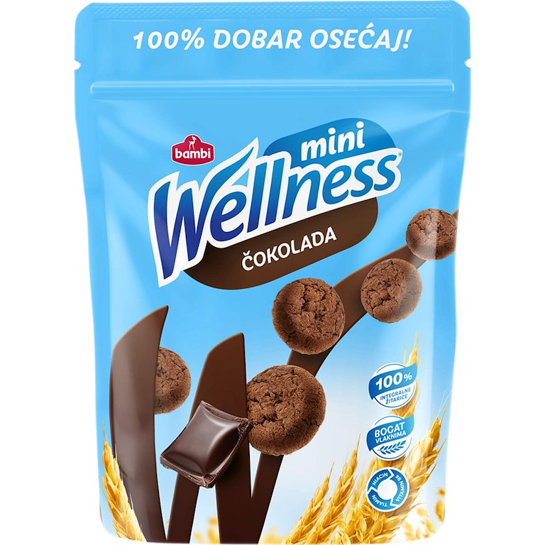 Wellness keks mini čokolada 70g bambi wellness