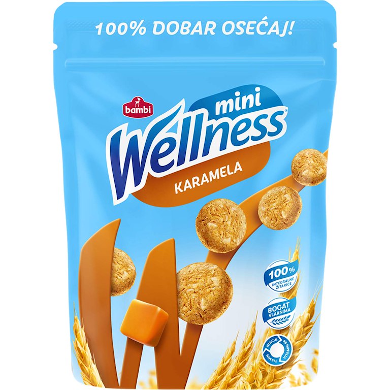 Wellness keks mini karamela 70g bambi wellness