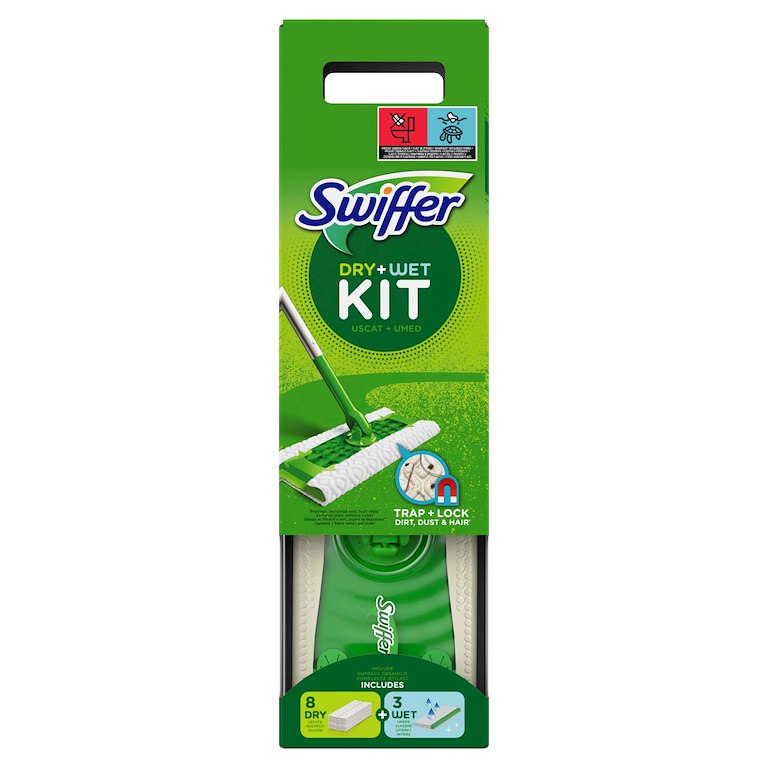 Swiffer paket kit za čišćenje sa dopunom 8+3 swiffer