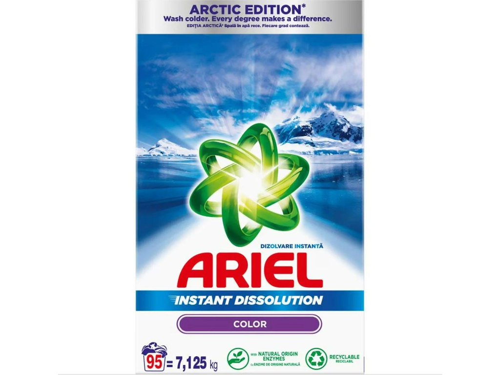 Ariel Prašak za veš Arctic edition 7kg 95 pranja