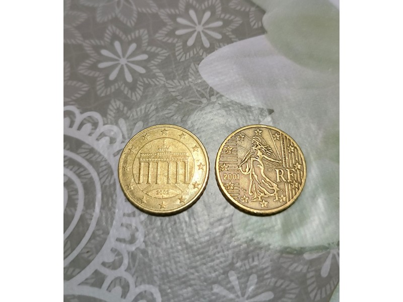 50 Centi Evro -Francuska 2001 i Nemacka 2002