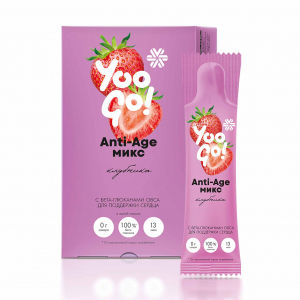 Yoo Gо! Anti-Age Drink Mix with Strawberry Flavour, prašak za pripremu napitka, 14 porcija po 5 g