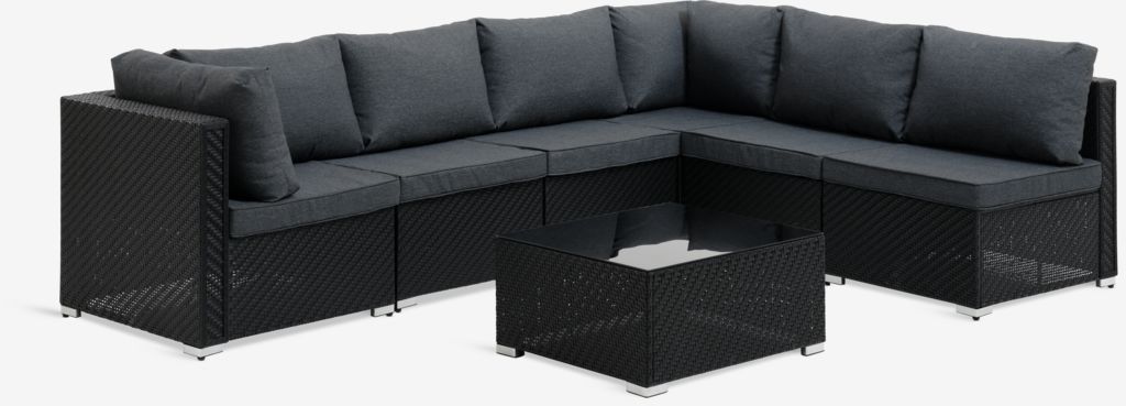 Lounge modularna garnitura EG 6os. crna