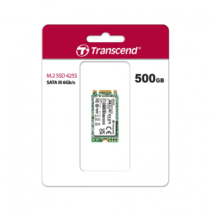 SSD M.2 2242 Transcend 500 GB - SATA III, 530 480 MBs, TS500GMTS425S