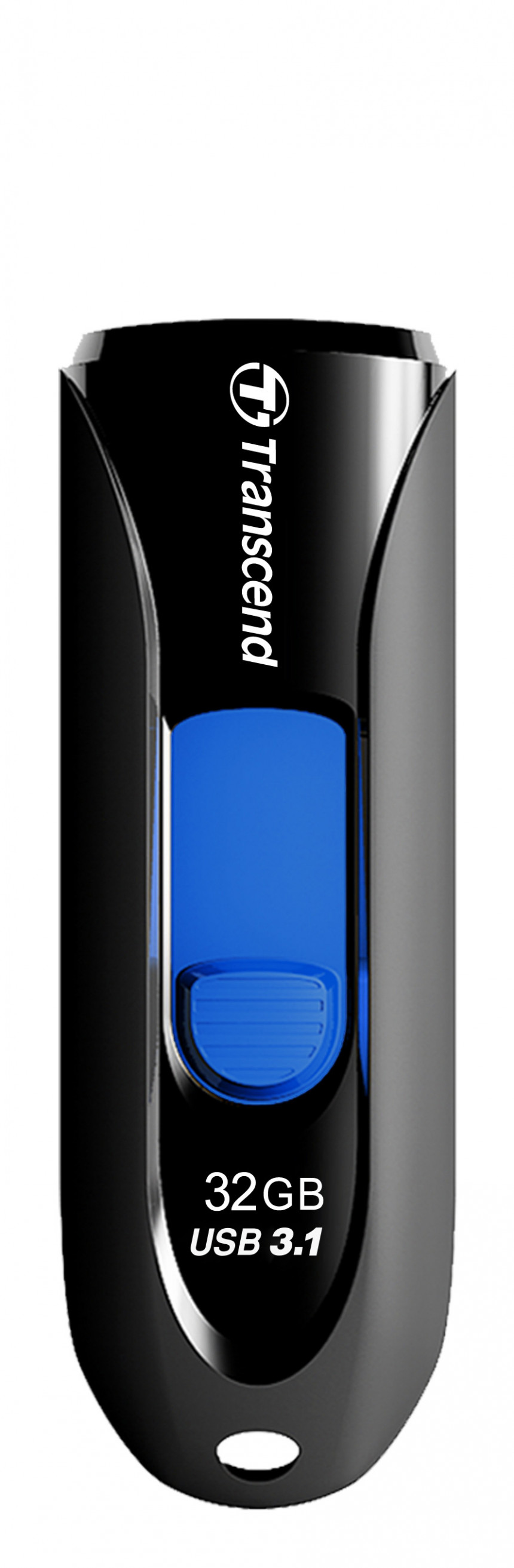 USB 32 GB, JetFlash 790K, USB3.1, 100/25 MB/s, Retractable, Black/Blue