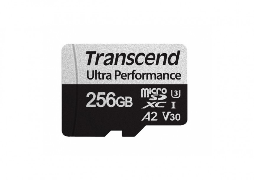 256GB microSD w/ adapter UHS-I U3 A2 Ultra Performance, Read/Write up to 160/125 MB/s