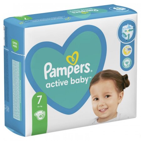 PELENE PAMPERS 7 EXTRA LARGE 15+KG 40KOM