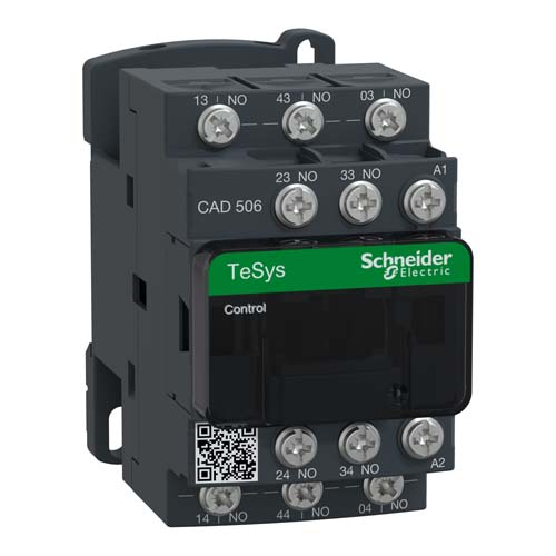 SE Control relay TeSys Deca 5NO 0 to 690V 440VAC 50/60Hz standard coil Lugs-ring terminals