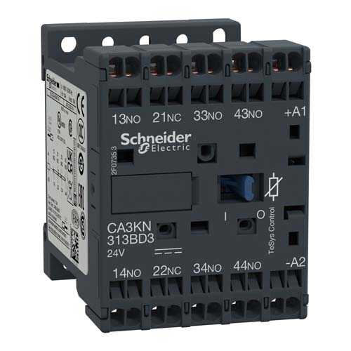 SE control relay TeSys K 4P(3NO+1NC) 690V 24V DC coilspring terminal
