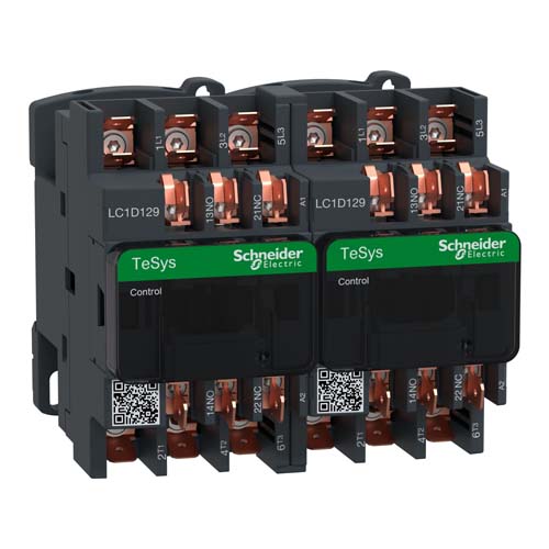 SE Reversing Contactor TeSys Deca 3P(3NO) AC-3 <= 440V 12A 24V AC coil