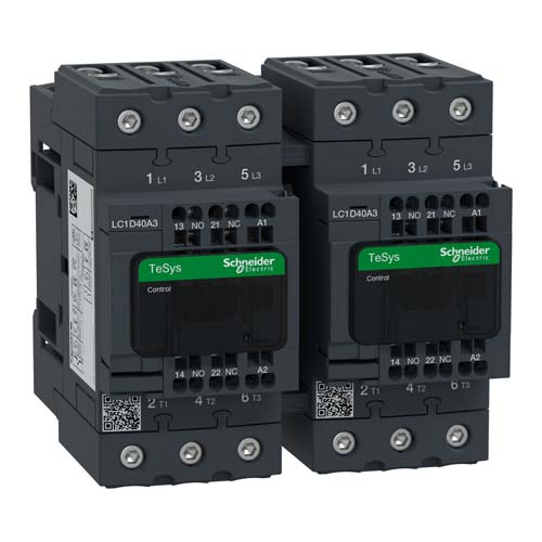 SE Reversing Contactor TeSys Deca 3P(3NO)AC-3 <=440V 40A115V AC 50/60Hz coil spring terminals