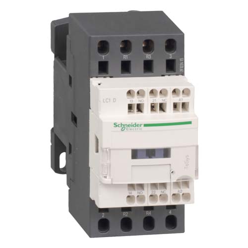 SE Contactor TeSys Deca 4P(2NO+2NC) AC-1 <=440V 25A 400VAC 50/60Hz coil spring terminal