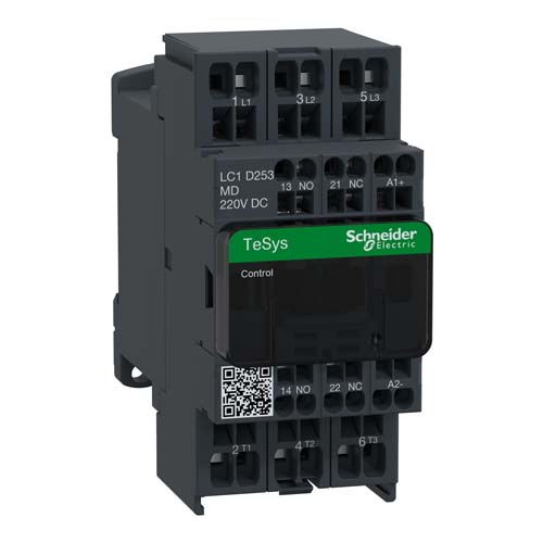 SE TeSys D kontaktor – 3P(3 NO) – AC-3 – <= 440 V 25 A - 220 V DC kalem