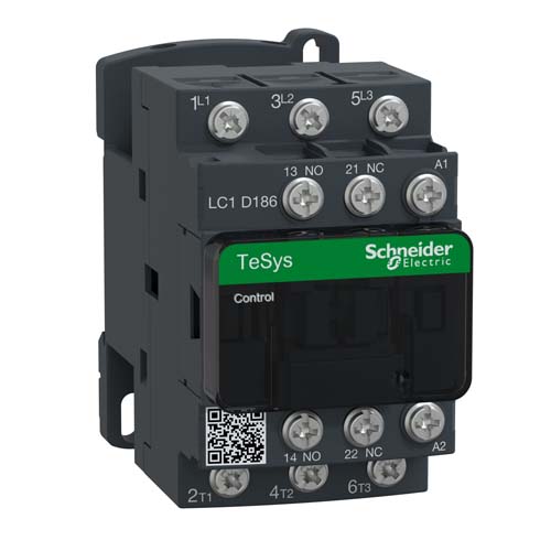 SE Contactor TeSys Deca 3P(3NO) AC-3/AC-3e <=440V 18A 48V AC 50/60Hz coil lugs-ring terminals