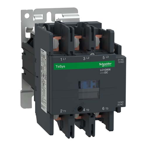 SE Contactor TeSys Deca 3P(3NO) AC-3/AC-3e <=440V 80A 110V DC wide voltage range coil lugs-ring terminals