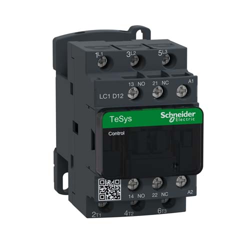 SE Contactor TeSys Deca 3P(3NO) AC-3/AC-3e <=440V 12A 21V AC 50/60Hz coil screw clamp terminals