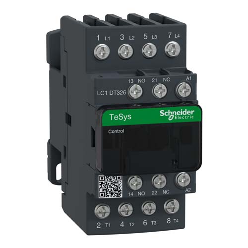 SE Contactor TeSys Deca 4P(4 NO) AC-1 <=440V 32A 120V AC 50/60Hz coil lugs-ring terminals