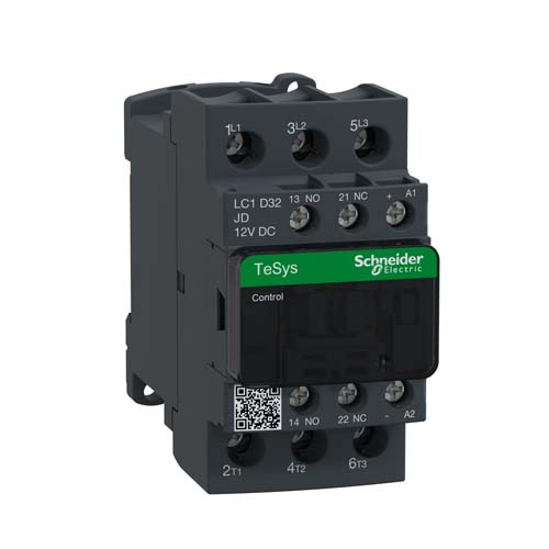 SE TeSys D kontaktor – 3P(3 NO) – AC-3 – <= 440 V 32 A - 12 V DC kalem