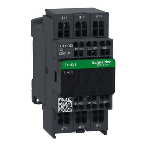 SE TeSys D kontaktor – 3P(3 NO) – AC-3 – <= 440 V 9 A - 125 V DC kalem