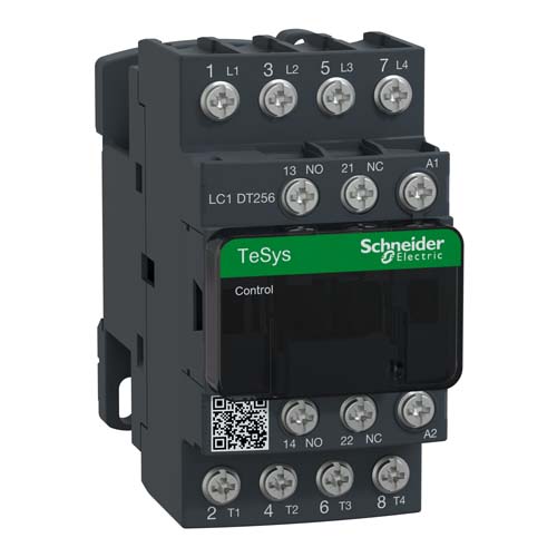 SE Contactor TeSys Deca 4P(4 NO) AC-1 <=440V 25A 230VAC 50/60Hz coil lugs-ring terminals