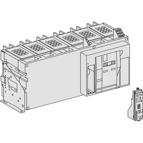 SE Circuit breaker frame MasterPact NW63H1 6300A 100kA/440VAC 50/60Hz (Icu) 4P right Neutral fixed no control unit