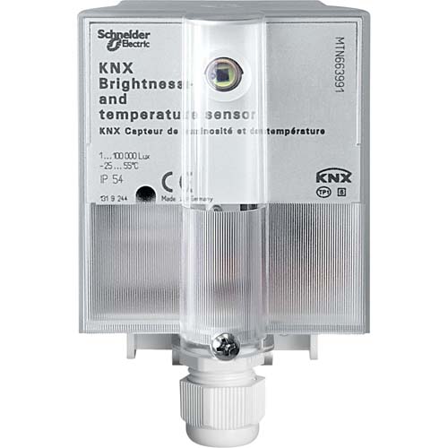 SE KNX brightness and temperature sensor light grey