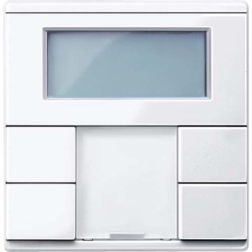 SE Thermostat with display KNX room active white glossy System M