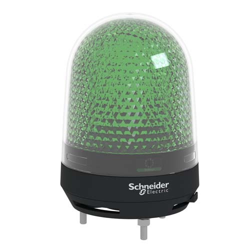 SE Illuminated beacon with buzzer Harmony XVR green 100mm 70…90dB integral LED 100…230V AC
