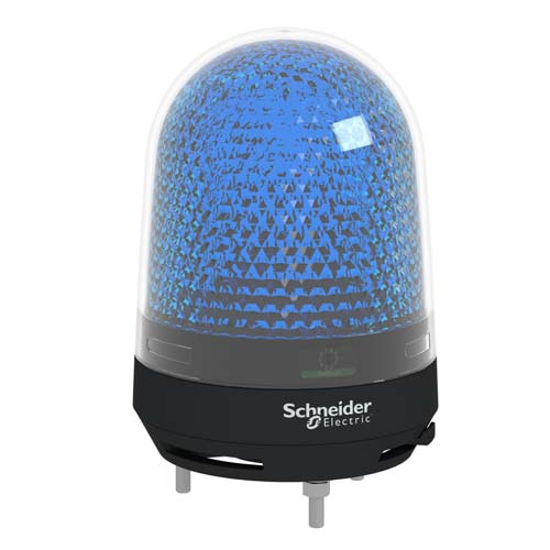 SE Illuminated beacon with buzzer Harmony XVR blue 100mm 70…90dB integral LED 100…230V AC