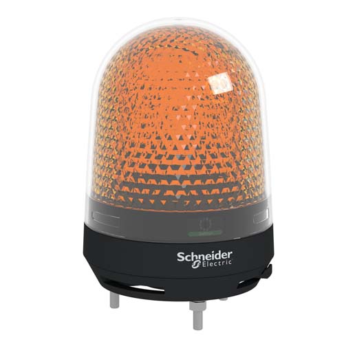 SE Illuminated beacon with buzzer Harmony XVR orange 100mm 70…90dB integral LED 100…230V AC