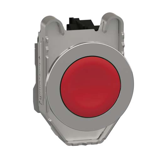 SE Push button flush mounted Harmony XB4 metal red 30mm spring return unmarked 1NC