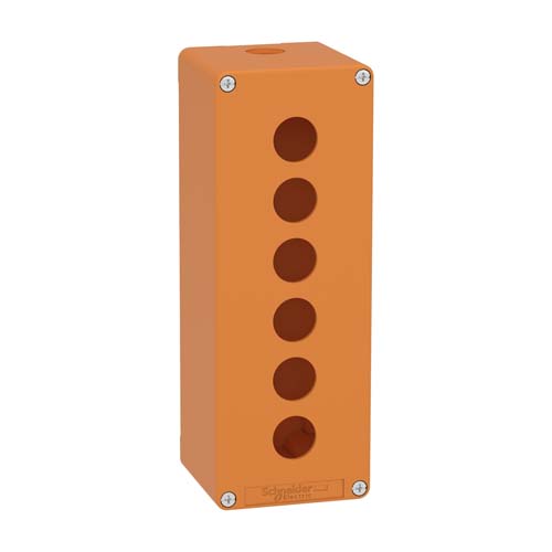 SE Empty control station Harmony XAP XB2 SL zinc alloy orange M25 6 cut outs 22mm 80x220x77mm