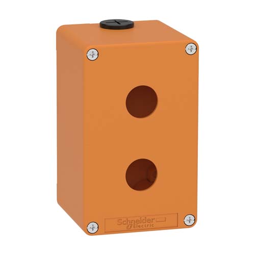 SE Empty control station Harmony XAP XB2 SL zinc alloy orange M20 2 cut outs 22mm 80x130x77mm UL cULus