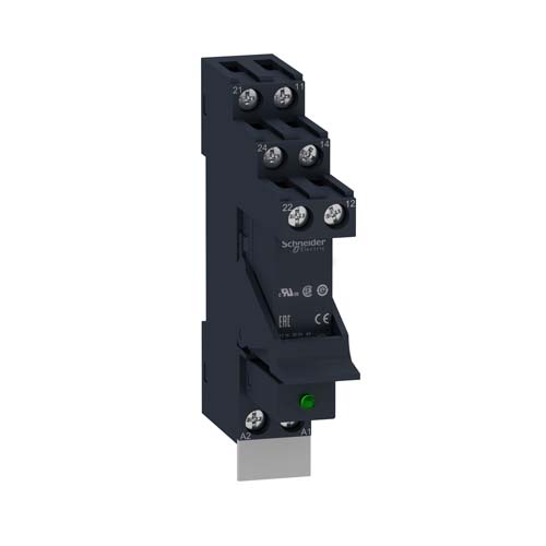 SE Interface plug-in relay Harmony electromechanical relays pre-assembled 8A 2CO with LED 24V DC