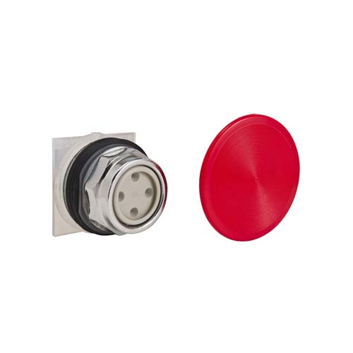 SE Push-button Harmony 9001K metal snap-in plastic mushroom 57mm red 30mm spring return 1 C/O