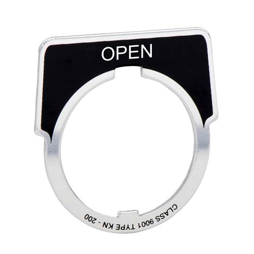SE Legend Harmony 9001K Harmony 9001SK 30mm aluminium black with silver letters 40x43mm marking OPEN