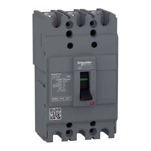 SE circuit breaker EasyPact EZC100B TMD 20A 3 poles 3d