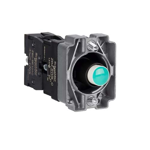 SE Svetlosni blok sa telom i montažnim ramom Easy Harmony XB2 metalni zeleni sijalica 24V DC LED 24V AC/DC 1NO