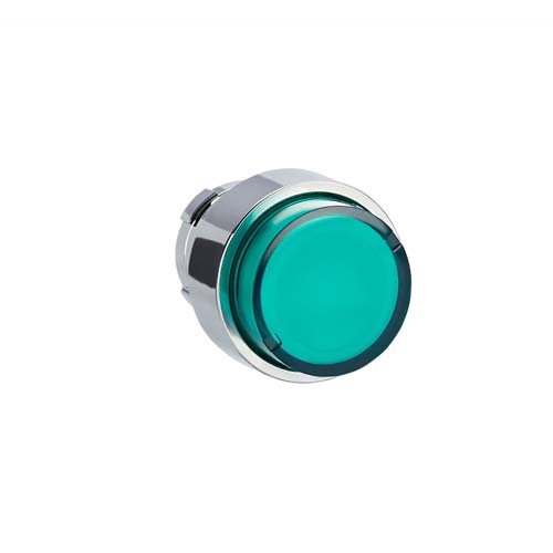 SE Glava svetlećeg tastera Easy Harmony XB2 metalna izbočena zelena 22mm sa povratkom