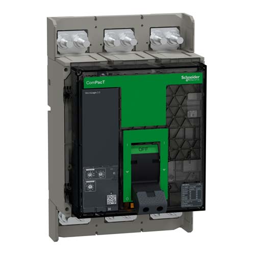 SE Circuit breaker ComPacT NS1250H 70kA at 415VAC 3P fixed manually operated MicroLogic 2.0 control unit 1250A