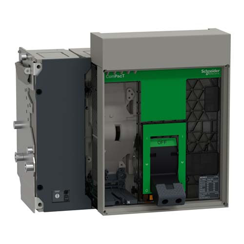 SE Circuit breaker frame ComPacT NS1000N 50kA at 415VAC 1000A 4P drawout manually operated without control unit