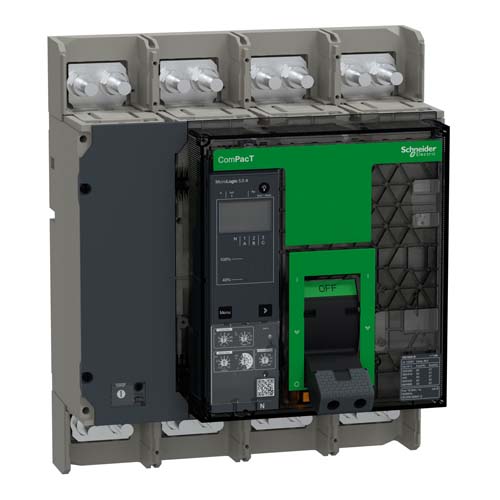 SE Circuit breaker ComPacT NS1600N 50kA at 415VAC 4P fixed manually operated MicroLogic 5.0A control unit 1600A