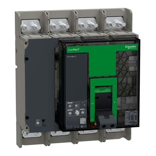 SE Circuit breaker ComPacT NS630bH 70kA at 415VAC 4P fixed manually operated MicroLogic 5.0 control unit 630A