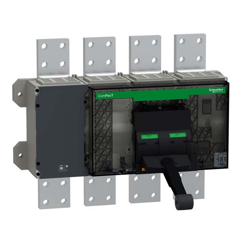 SE Circuit breaker frame ComPacT NS3200N 50kA at 415VAC 3200A 4P fixed manually operated without control unit