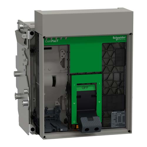 SE Circuit breaker frame ComPacT NS1250H 70kA at 415VAC 1250A 3P drawout manually operated without control unit