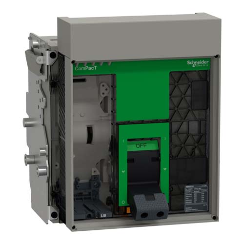 SE Circuit breaker frame ComPacT NS800LB 200kA at 415VAC 800A 3P drawout manually operated without control unit