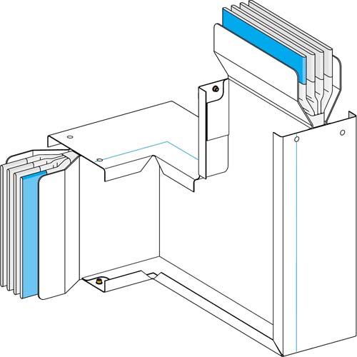 SE Edgewise and flat zed unit Canalis KTC copper 1600A 3L+N+PE made to measure neutral N2 white RAL9001