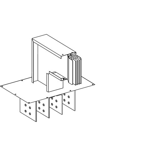 SE Edgewise elbow feed unit Canalis KTC copper 1350A 3L+N+PE made to measure dimensions neutral N6 white RAL9001