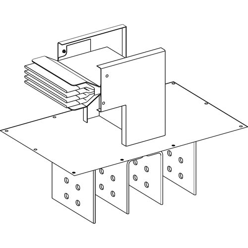 SE Flat elbow feed unit Canalis KTC copper 1350A 3L+N+PE made to measure dimensions neutral N3 white RAL9001