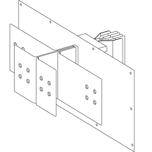 SE Bar feed unit Canalis KTC copper 4000A 3L+N+PER high Icw flat outlets made to measure neutral N7 RAL9001